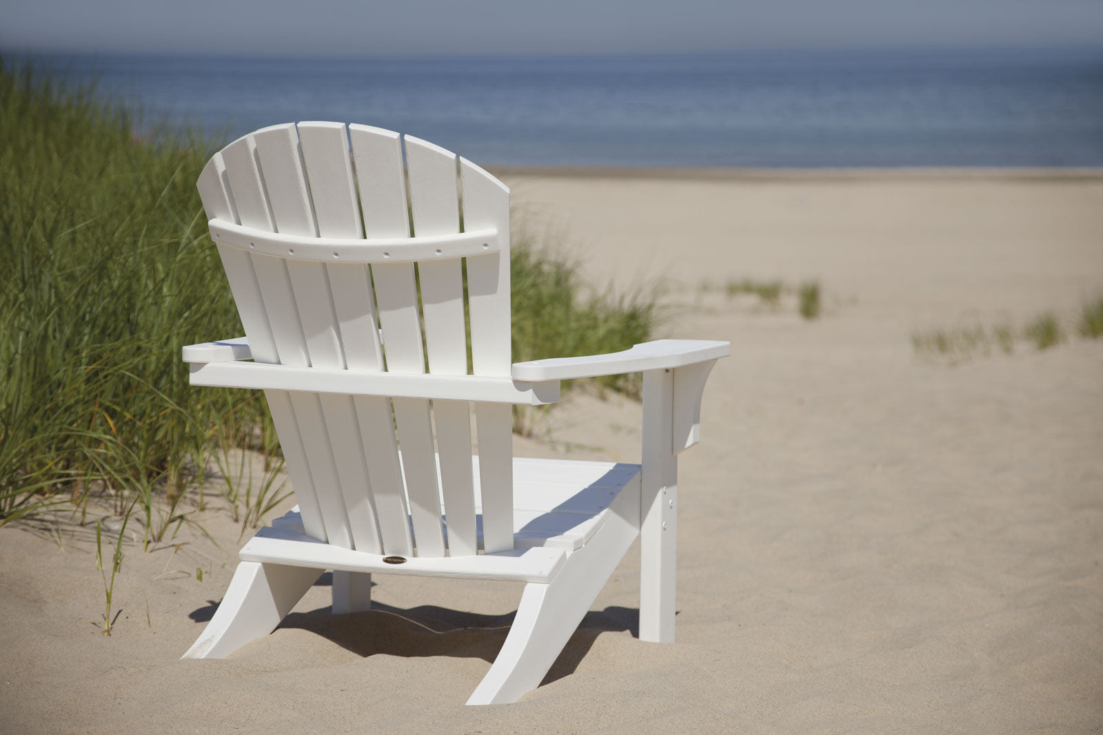 POLYWOOD Seashell Recycled Plastic Adirondack Chair – All Backyard Fun