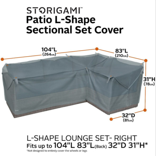 Outdoor Right Facing L-Sectional Cover – All Backyard Fun