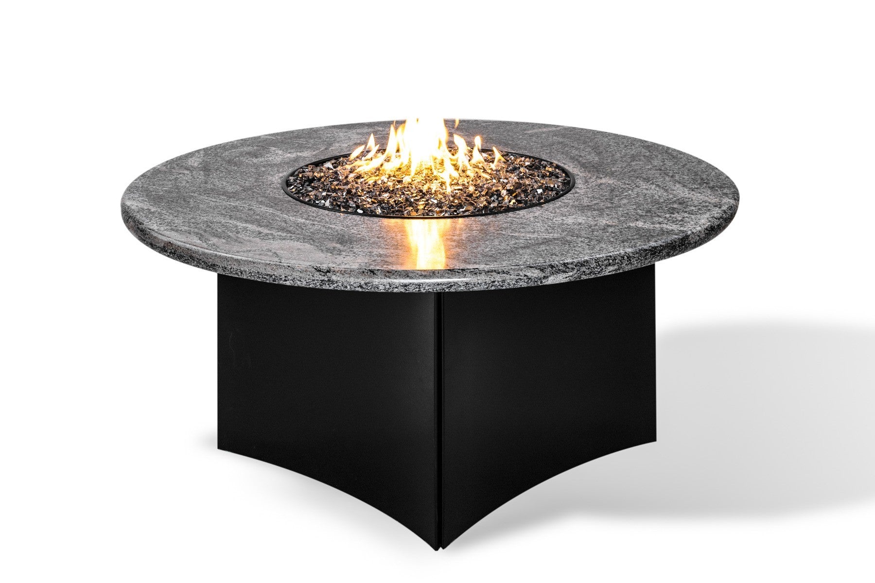 Oriflamme Gas Fire Pit Table Silver Tiger Granite – All Backyard Fun