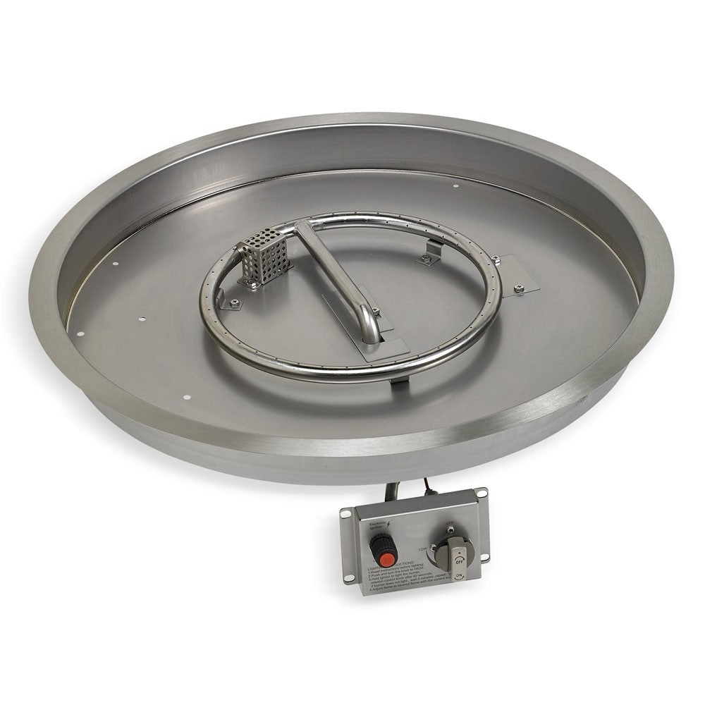 25" Round Stainless Steel Drop-in Fire Pit Pan Kit – All Backyard Fun